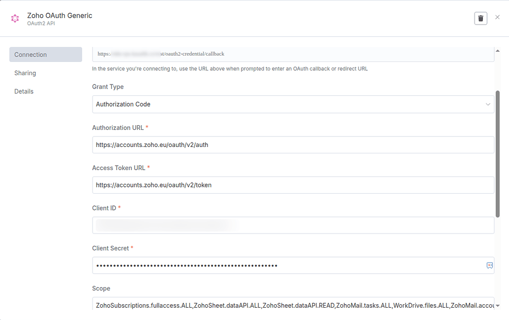 How to connect to Zoho using their custom OAuth2 - Questions - n8n Community