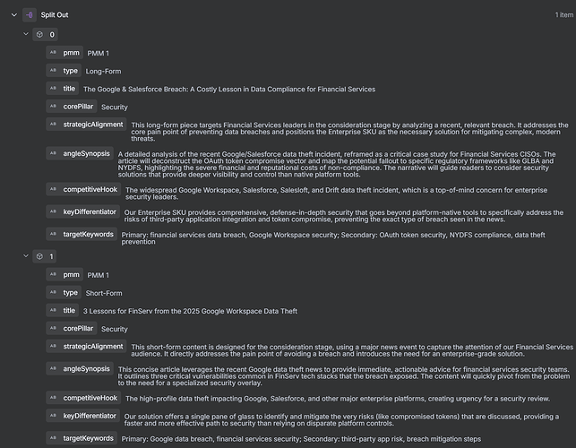 Cannot figure out: Split Node output to append separate rows in a Google Sheet - Questions - n8n ...