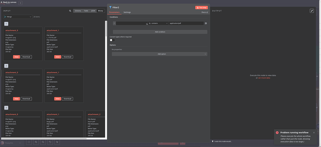 How can I filter only PDFs from multiple attachments? - Questions - n8n Community