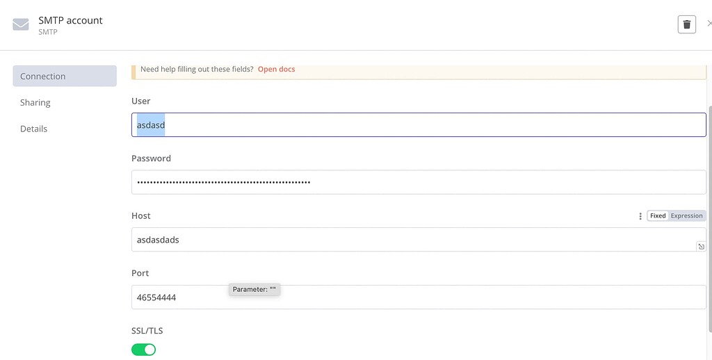 Invalid port allowed in SMTP credentials - Feature Requests - n8n Community Invalid port allowed in SMTP credentials - Feature Requests - n8n Community