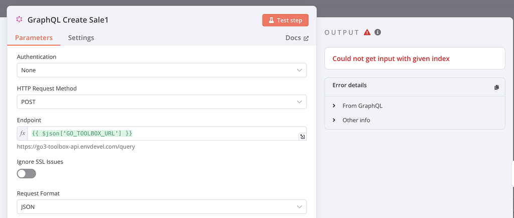 GraphQL Node fails with "Could not get input with given index" - Questions - n8n Community