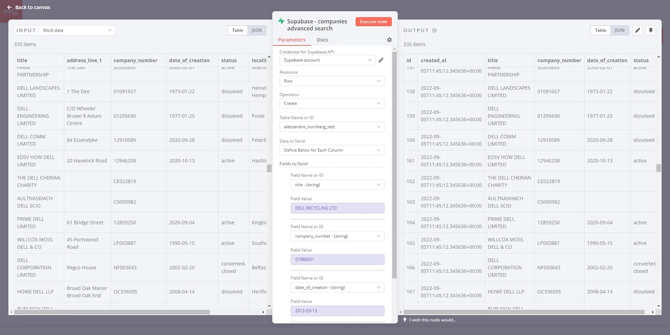 Random problems trying to create a row in Supabase - Questions - n8n