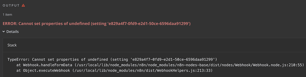 Getting an error as soon as the webhook is called - Questions - n8n Community
