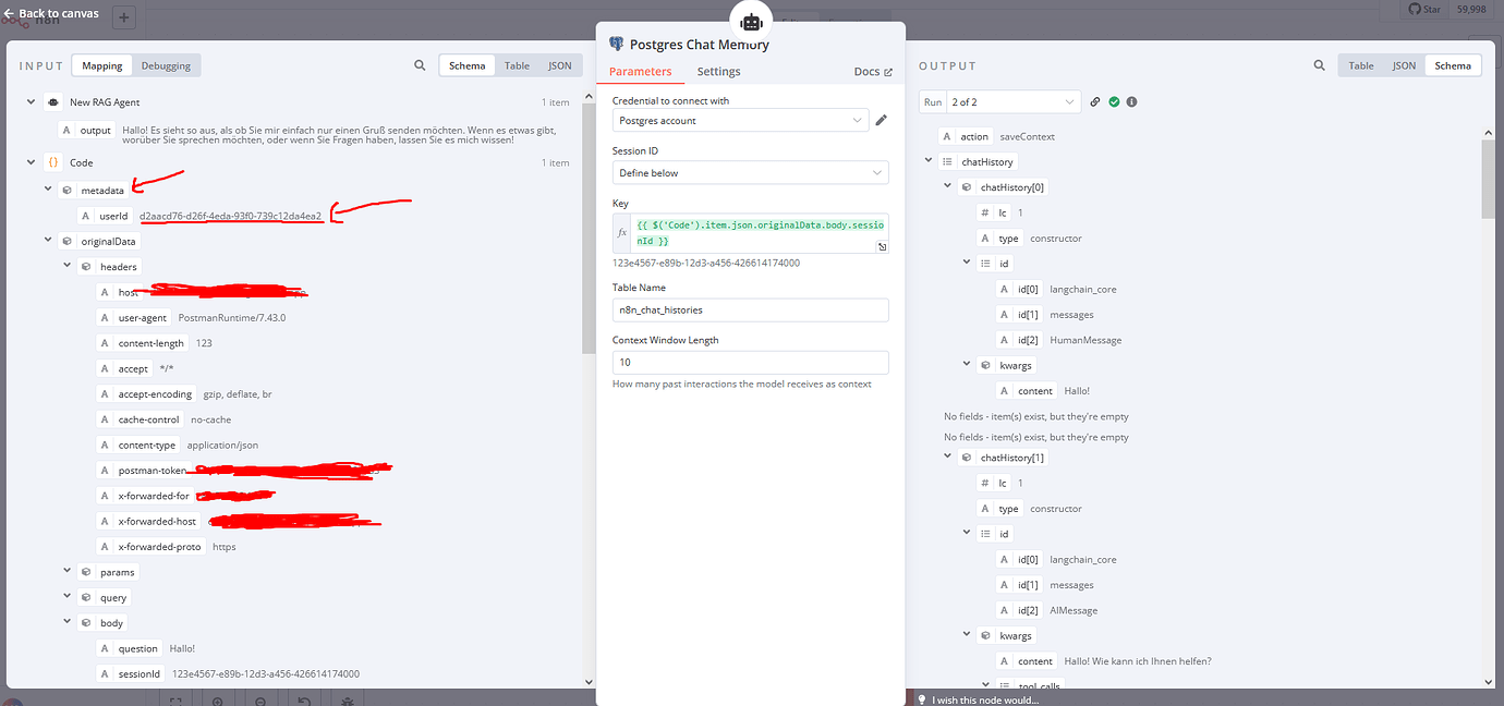 How to Store user_id in PostgreSQL Chat Memory in n8n? - Questions - n8n Community