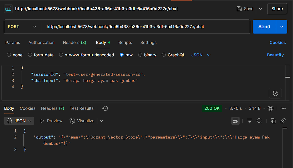 AI Agent outputs Qdrant Vector Store json and not an actual response - Questions - n8n Community