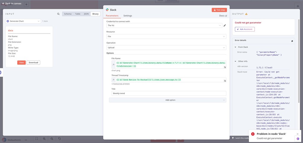 Slack - Unable to upload file - Questions - n8n Community