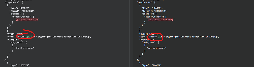 How to send literal '{{1}}' in JSON body without the JS conversion to to '1' in HTTP node ...