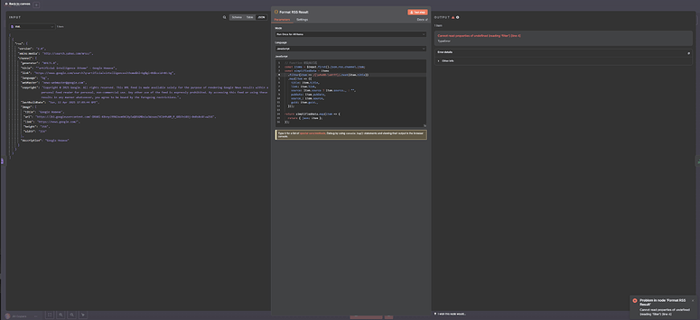 Cannot read properties of undefined (reading 'message') - Questions - n8n Community