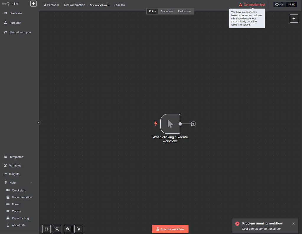 Connection lost at fresh install n8n at cpanel - Questions - n8n Community