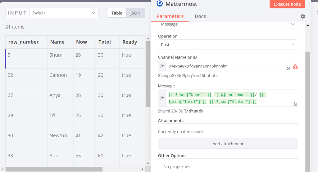 How to send output one Message form multi item? - Questions - n8n Community