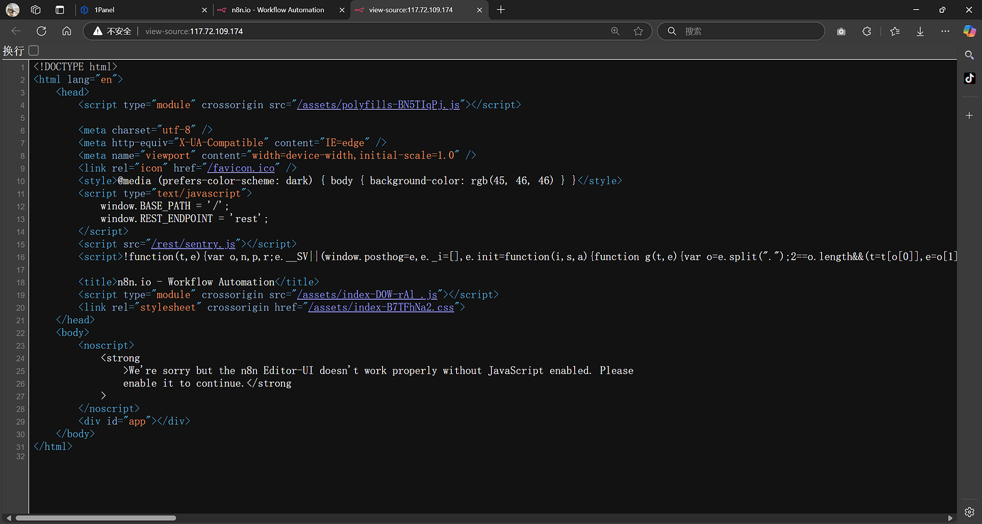 N8n Editor-UI doesn't work properly without JavaScript enabled - Questions - n8n Community