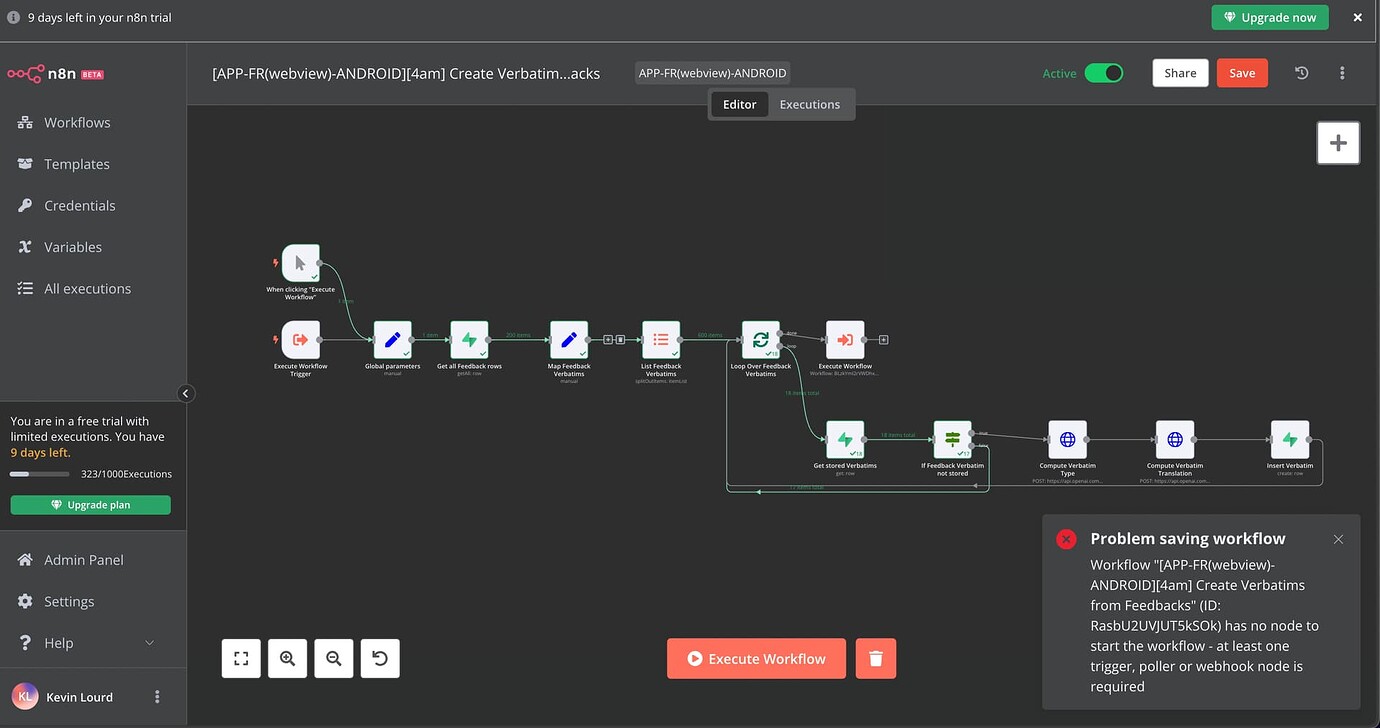 [Bug] No node to start the workflow - Questions - n8n Community