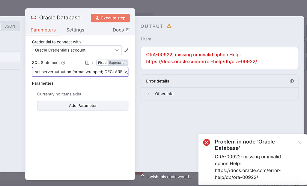 Execute multiple sql statements or PL sql statements in using n8n-nodes ...