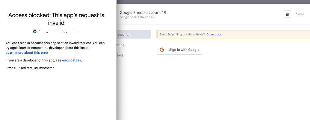 Google Sheets OAuth "Access Invalid" - Questions - n8n Community