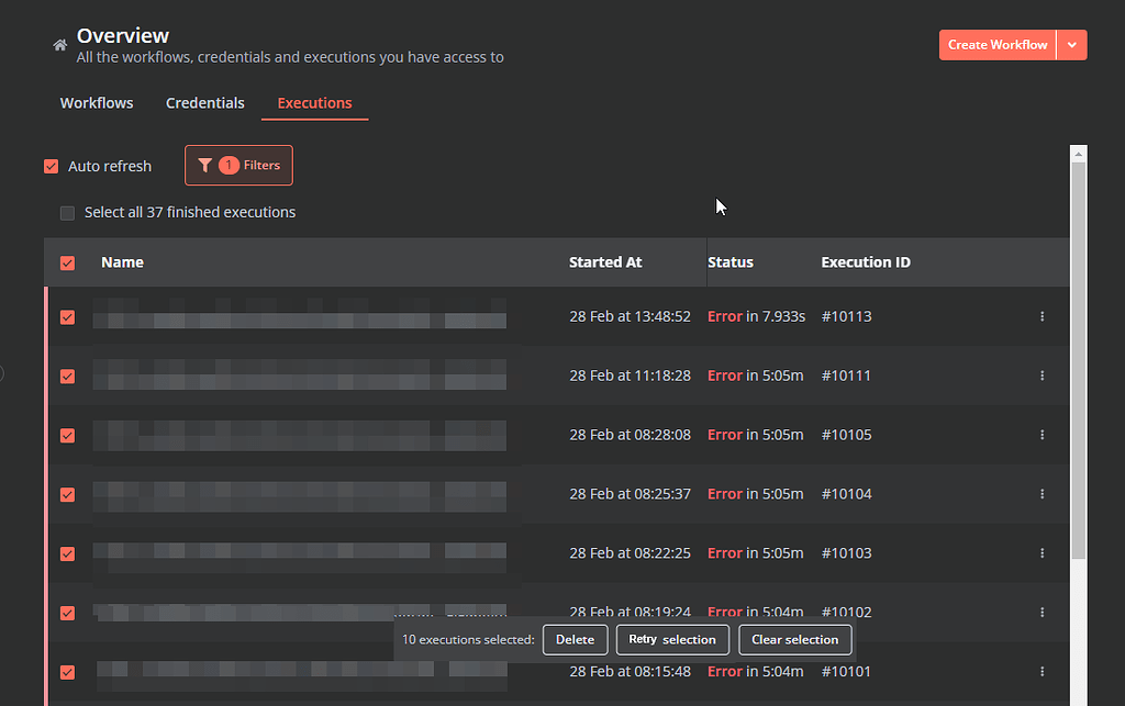 Multi-Select to Retry - Feature Requests - n8n Community