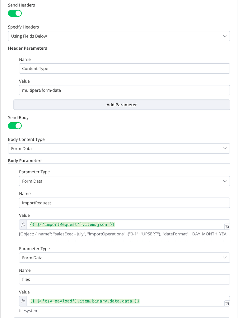 Hubspot / "crm/v3/imports/" / "source.on is not a function" / JSON issues - Questions - n8n ...