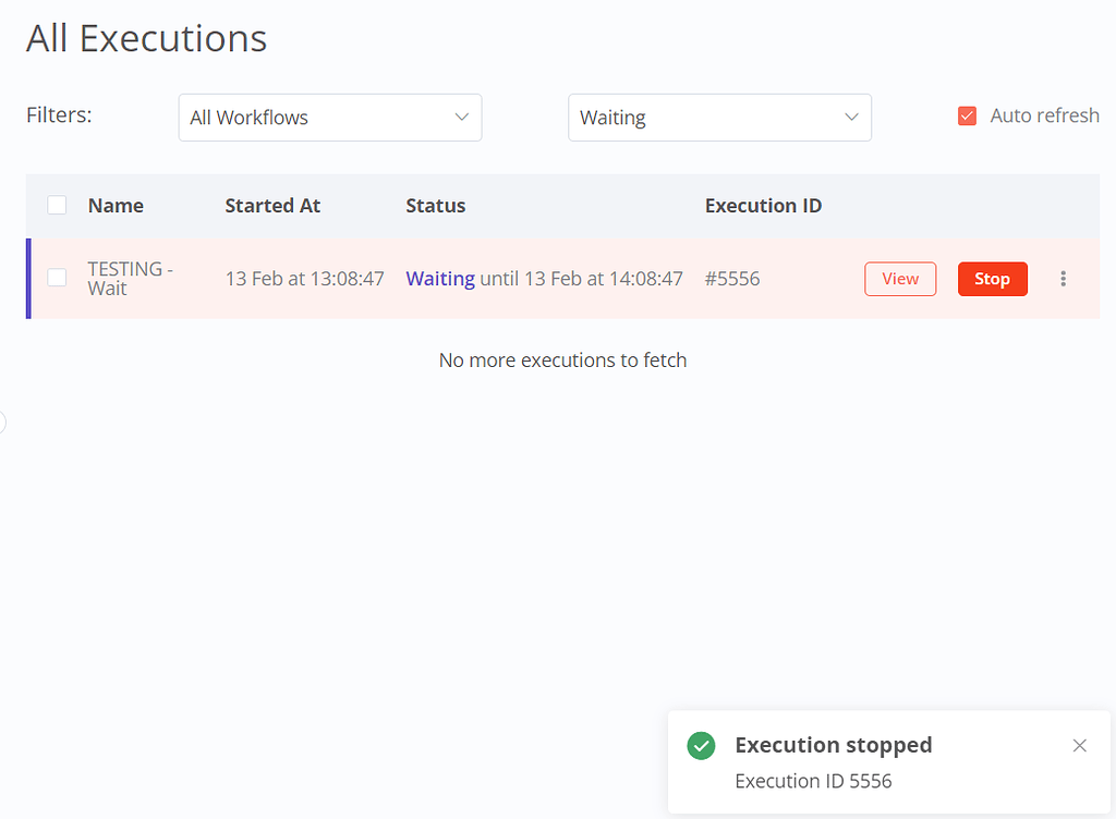 Can't stop execution with Waiting status - Questions - n8n Community