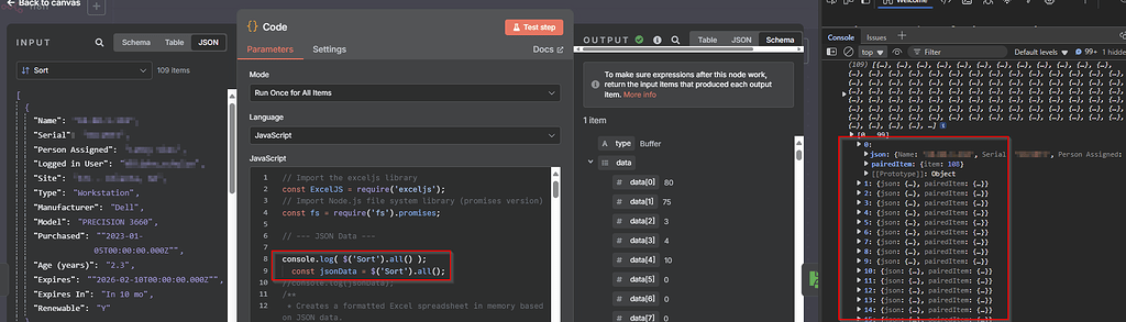 JSON input to Code Node includes "JSON" and "pairedItems" - just want JSON - Questions - n8n ...