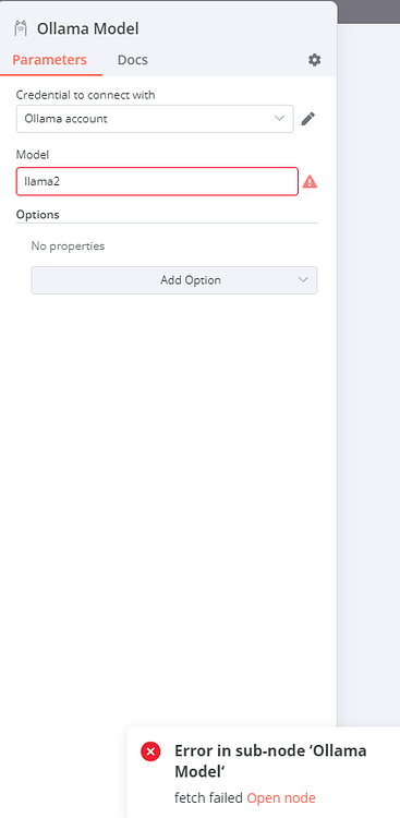 Ollama model (LLAMA2) can not be connected - Questions - n8n Community