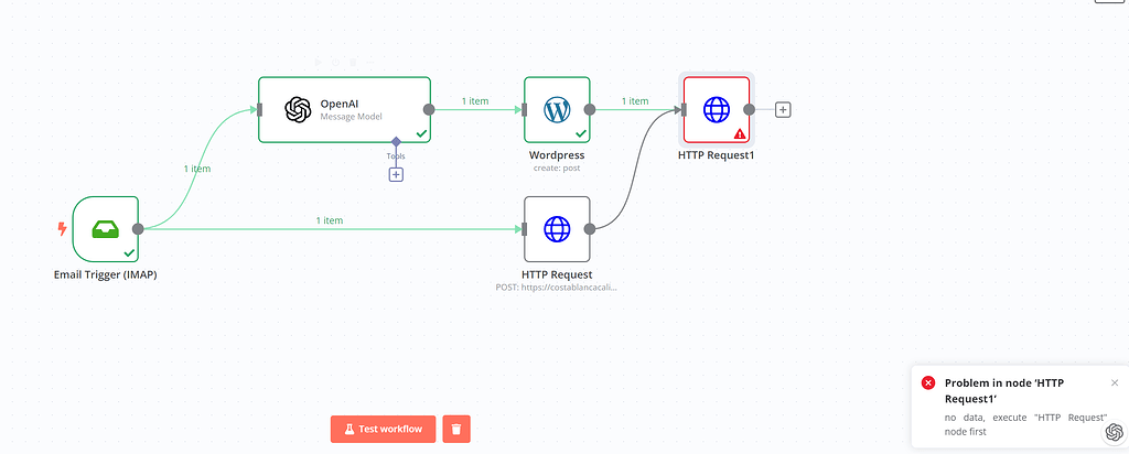 Parallel nodes - ERROR: no data, execute ... node first - Questions - n8n Community