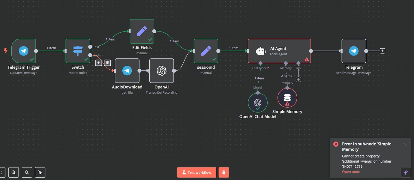Problem with simple memory node - Questions - n8n Community