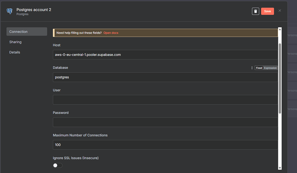 Connect postgres(supabase) with role - Questions - n8n Community