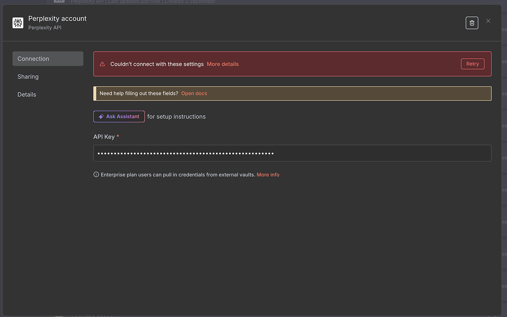 Perplexity API key not working in n8n - Questions - n8n Community