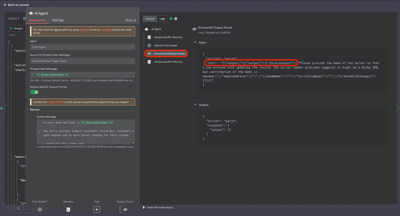 AI Agent response sometimes nests / double wraps "output" JSON key - Questions - n8n Community