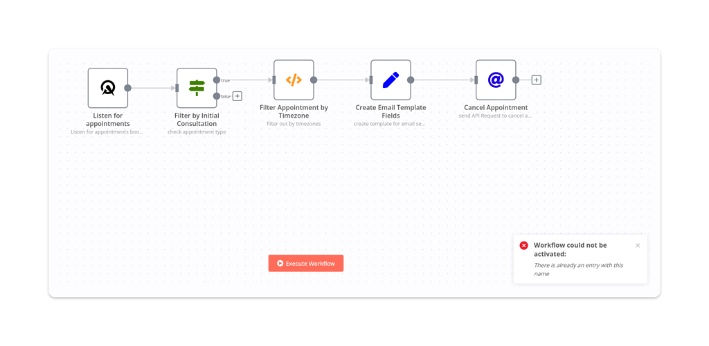 Cloud Version - Workflow could not be activated: There is already an entry with this name ...