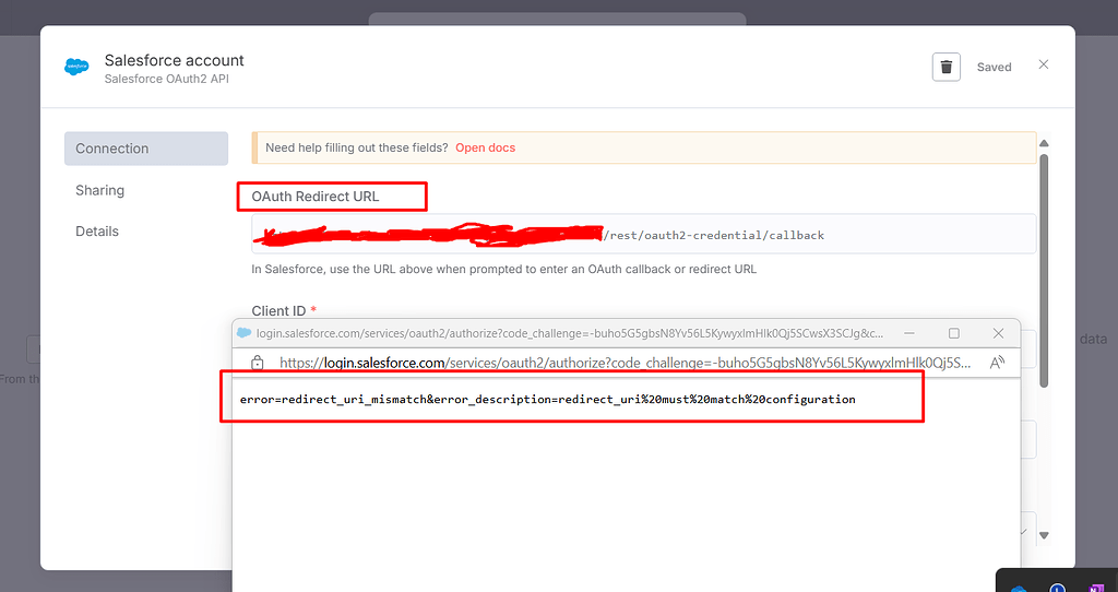 Can't Connect Salesforce OAuth2 in n8n – Redirect URI Not Accepted - Questions - n8n Community