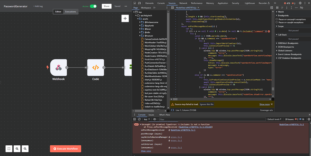 Errors in the browser console on n8n 1 version - Questions - n8n Community