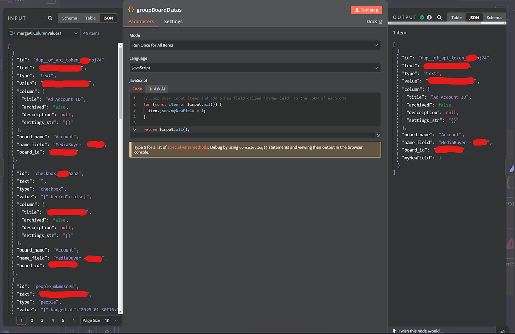 Unexpected behaviour with code node $input.all() - Questions - n8n Community
