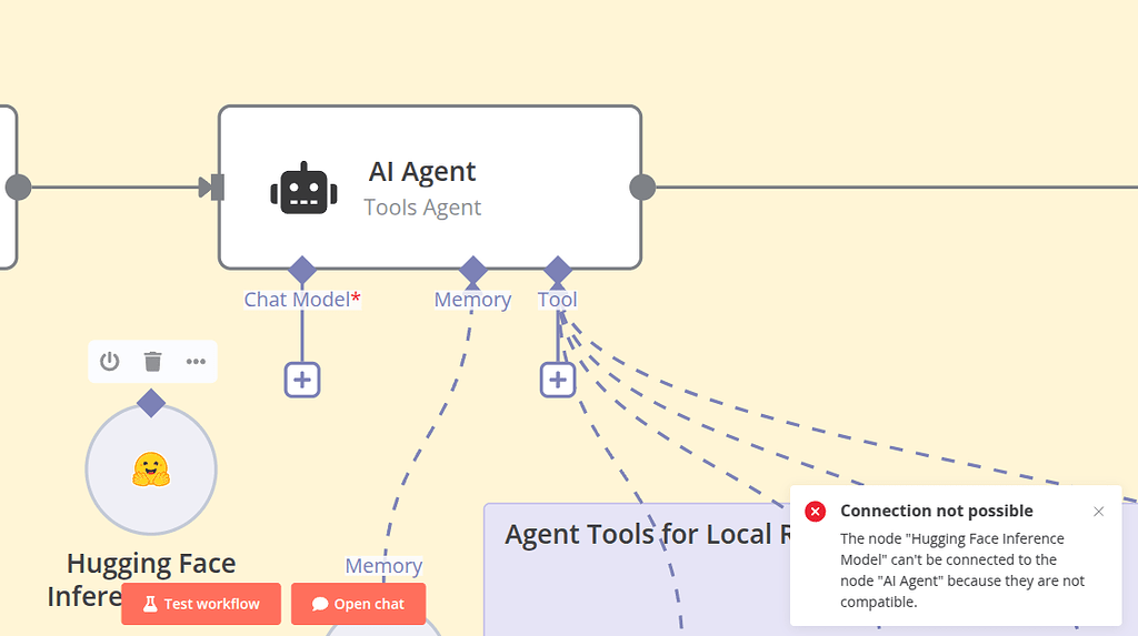 Cant use ai agent with Hugging Face Inference Model - Questions - n8n Community