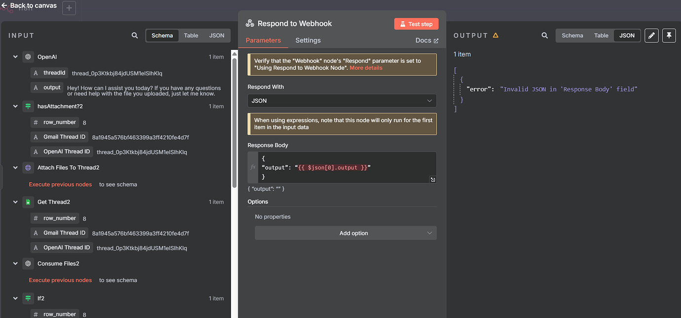 How do I Respond To Chat Node With "Respond To Webhook" - Questions - n8n Community
