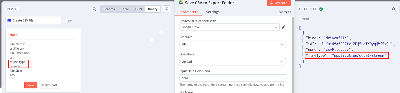 mimeType Issue in Google Drive > File > Upload Node - Questions - n8n Community