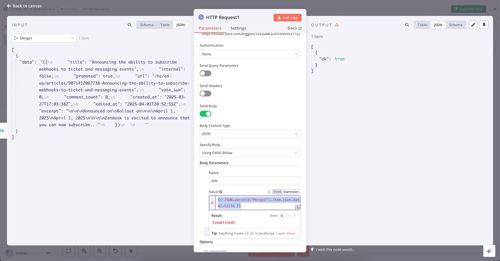 Issue With Fetching Key From Json While Passing To Request