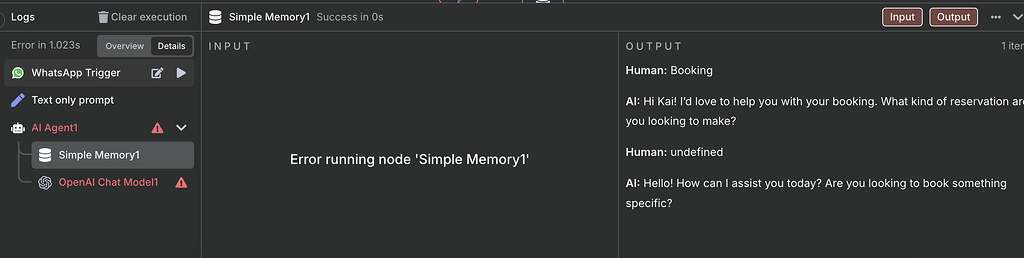 Bad request error after linking simple memory node - Questions - n8n Community