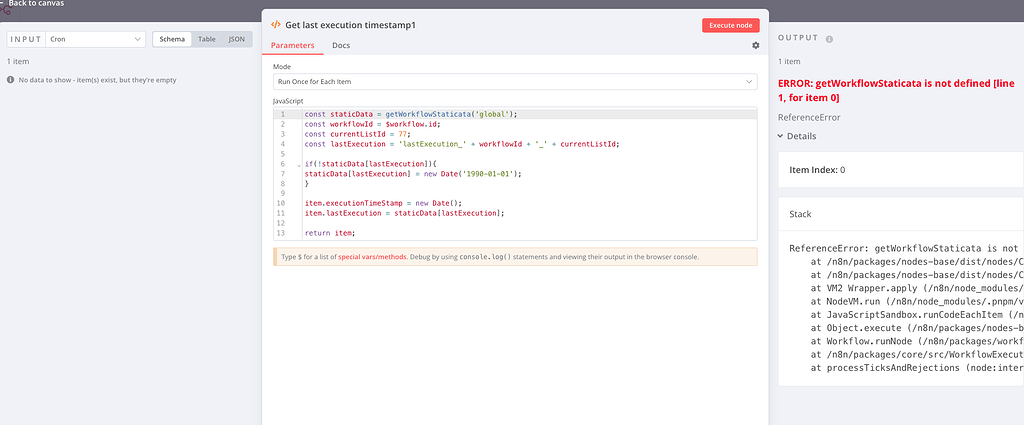 getWorkflowStaticData is not working with code node - Questions - n8n