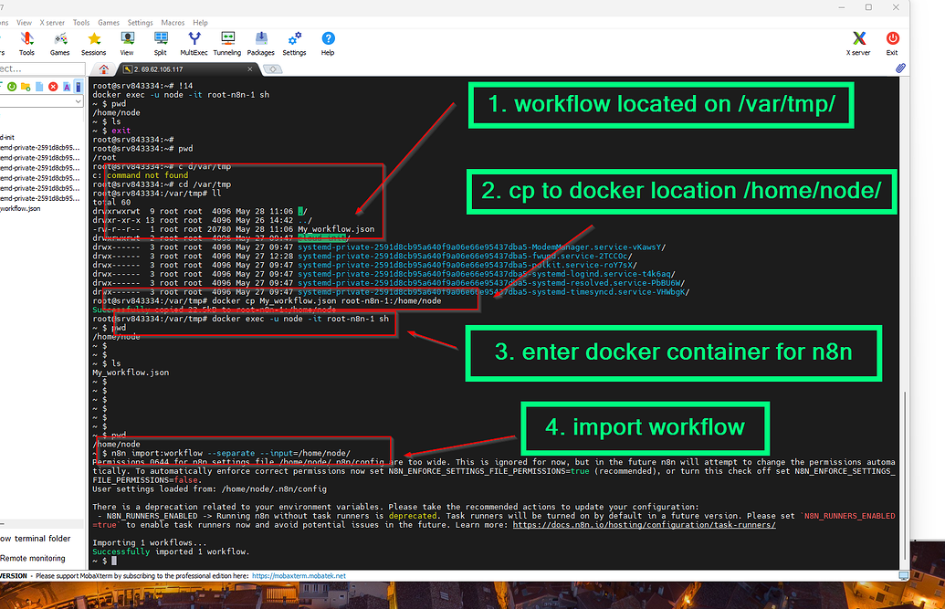 Help to migrate from cloud n8n to self-hosted, then create advanced lead generation workflows ...