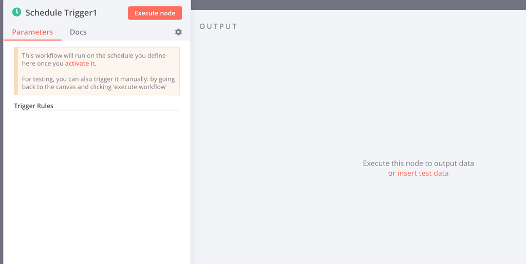 Schedule Trigger has no properties? - Questions - n8n Community