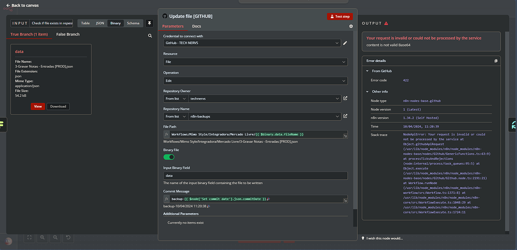 Error: Your request is invalid or could not be processed by the service ...