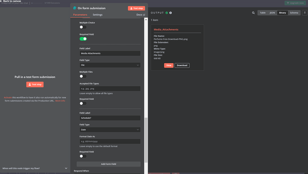 How To Convert Image Uploaded To The N8n Form Trigger As File To Binary Form Questions N8n
