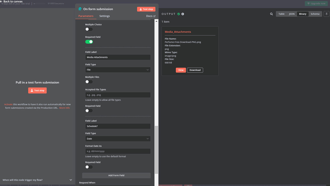 How to convert image (uploaded to the n8n form trigger as file) to binary form - Questions - n8n ...