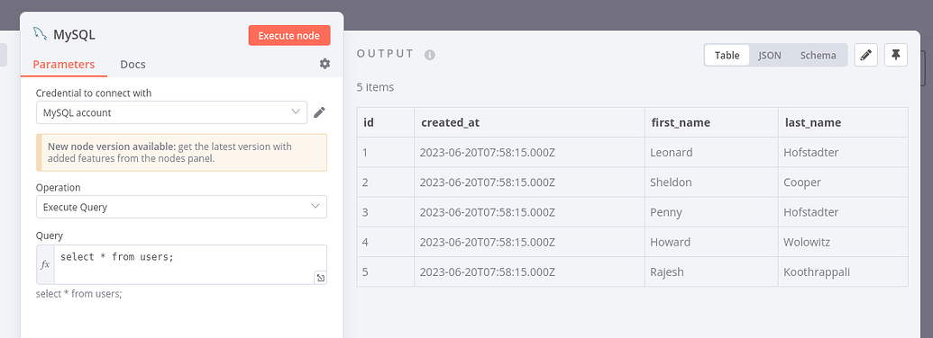 How to get all the data from a Mysql in another node - Questions - n8n ...