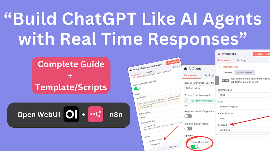 AI agent Streaming Tutorial Complete Guide [ Workflows + Scripts ...