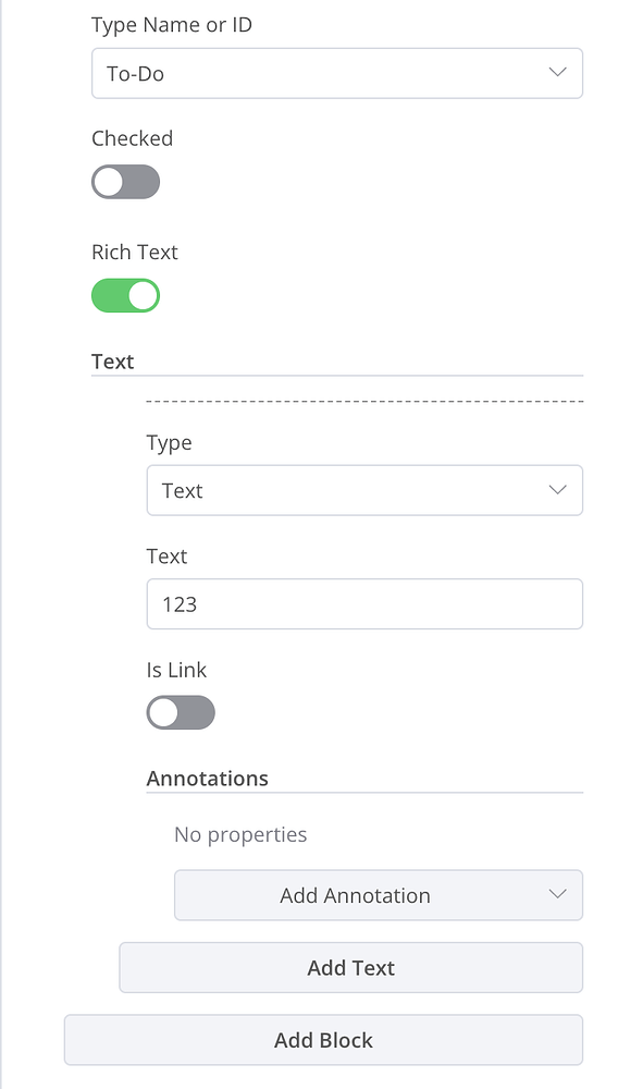 Notion Error : body failed validation: body.children[5].to_do.rich_text ...
