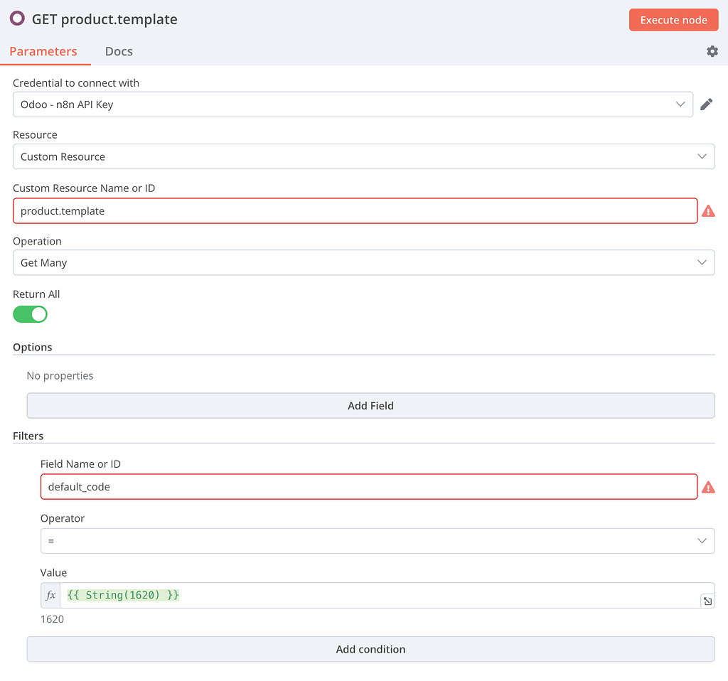 Odoo Node Errors Questions N8n Community