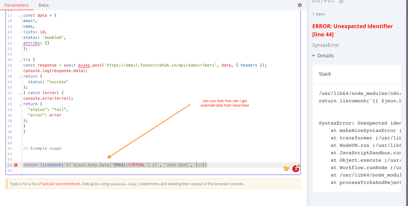 How to get input data in code - Questions - n8n Community