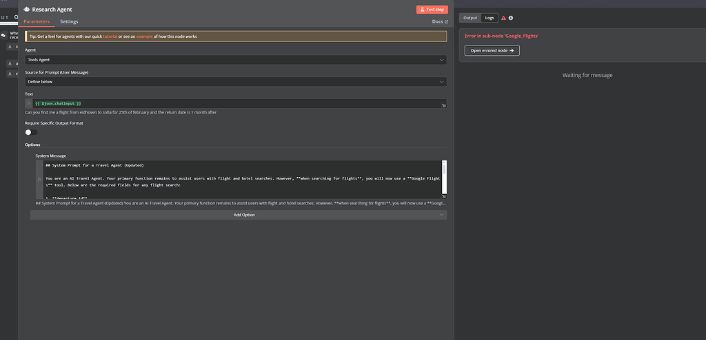 Http request tool does not work with AI Agent - Questions - n8n Community