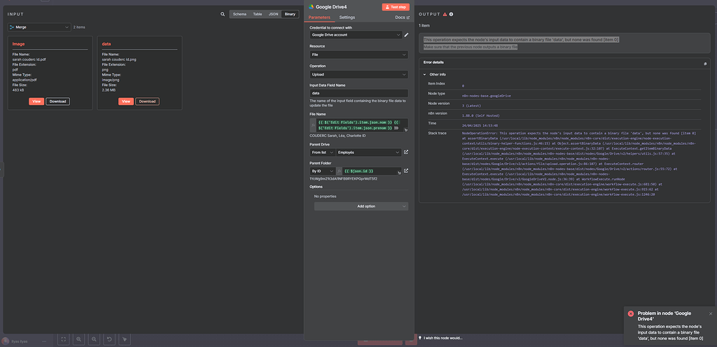 Re-using a binary file at the end of a workflow - Questions - n8n Community